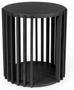 Černý odkládací stolek Woodman Drum, ø 53 cm