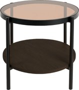 Kulatý odkládací stolek se skleněnou deskou ø 48 cm Hassel – Unique Furniture