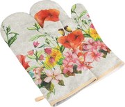 Bellatex Grilovací rukavice 2ks 20x36 cm Květ letní
