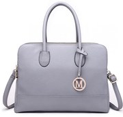 Konofactory Šedá objemná shopper kabelka s přívěskem „Avery“
