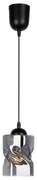 Černé závěsné svítidlo se skleněným stínidlem ø 10 cm Felis – Candellux Lighting