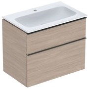 Geberit iCon - Skříňka s umyvadlem, 75x48x63 cm, 2 zásuvky, KeraTect, dub 502.332.JH.1