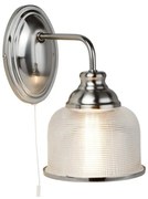 Searchlight 2671-1SS Nástěnná lampa BISTRO satin s vypínačem