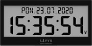 Černé digitální hodiny s češtinou LAVVU MODIG řízené rádiovým signálem LCX0011