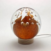 Skleněná lampa - těžítko, Zlatý topaz, 12 cm | České sklo od Artcristal Bohemia