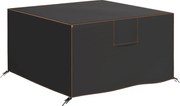 Ochranný kryt na zahradní nábytek Zimní nepromokavý kryt Anti-UV plachta 420D Oxford tkanina 125x125x74cm černá