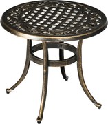 Zahradní stůl odolný proti povětrnostním vlivům, kulatý, s rámem z litého hliníku, nosnost 60 kg Ø60x52,5H cm