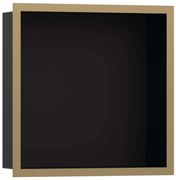 Hansgrohe XtraStoris Individual - Výklenek do stěny s designovým rámem, 30x30x10 cm, matná černá/kartáčovaný bronz 56098140