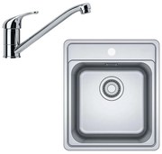 Franke - Kuchyňský set N88, nerezový dřez BCX 610-42 a baterie FB 250.031, chrom 101.0700.671