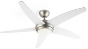 Klarstein Bolero, 2 v 1 stropní ventilátor, 134 cm, světlo, 55W, dálkový ovladač, bílý