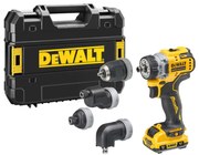DeWALT Nářadí - 12V AKU vrtačka 4v1, 2x aku 3,0 Ah XR, nabíječka DCD703L2T