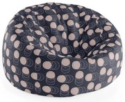 Sablio Sedací vak Cocoon Kruhy a puntíky - 115 x 75 x 45 cm