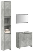 3dílný set koupelnového nábytku betonově šedý kompozitní dřevo 3324853