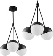 Toolight - Stropní svítidlo 3xE27, černá-bílá, OSW-05365