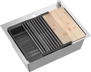 Kuchyňský nerezový dřez QUADRON LUKE 110 s příslušenstvím 58x45x20 cm