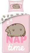 Ložní povlečení z mikrovlákna Pusheen - motiv NAP time - 70x90 cm + 140x200 cm