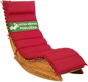 Podložka na saunové lehátko BALI, 58x7x177cmcm, červená Detex