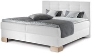 ND Viana Boxspring 160x200cm bílá ekokůže