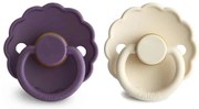 Frigg Dudlík Frigg Daisy 2-pack kaučuk vel.2 Violet Dream/Cream