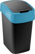 Černý/modrý plastový odpadkový koš na tříděný odpad 9 l Flip Bin – Curver