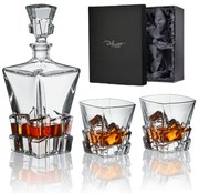 Bohemia Jihlava křišťálový whisky set Crack 1+2
