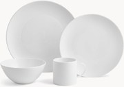Sada snídaňového nádobí z kostního porcelánu Gio, pro 4 osoby, 16 dílů