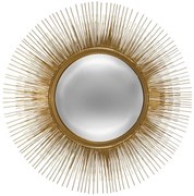 Kulaté dekorativní zrcadlo SUN, Ø 58 cm, zlaté