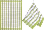 Bellatex Kuchyňská utěrka 1 ks 50x70 cm Kostka Zelená