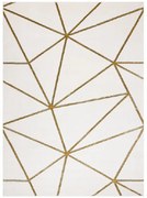 Dywany Łuszczów, Kusový koberec Emerald 1013 cream and gold, 80x150, bílá, kancelář