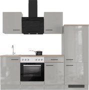 Flex-Well Kuchyně Lund 220 cm/typ 4 - lednice/varná deska/trouba/digestoř