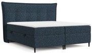 Tmavě modrá boxspring postel s úložným prostorem 160x200 cm Sinai – Maison de Rêve