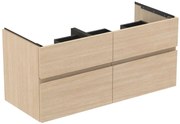 Ideal Standard Finesse - Umyvadlová skříňka, 120x51x55 cm, 4 zásuvky, bílý dub E3399US