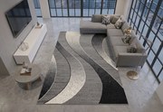 Moderní koberec Tap - vlnky 5 - světle šedý/bílý Rozměr koberce: 200x300 cm