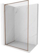 Mexen Kioto-XF L nástěnná sprchová stěna Walk-in s rámem 60 x 202 cm, transparentní 10 mm, růžové zlato - 800-060-174-60-00-XF