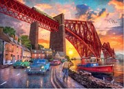 Ravensburger puzzle forth bridge při západu slunce, skotsko 1000 dílků