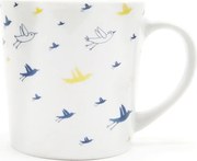 Porcelánový hrnek Poslové dobrých zpráv, 500 ml – s autorskou ilustrací ptáčků, český porcelán