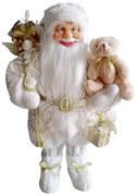 Dekorace Santa Claus Bílo-Zlatý 60cm