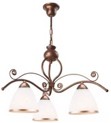 Lamkur Lustr na řetězu RETRO II 3xE27/60W/230V bronz patina LM 3.51 br