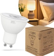 Toolight Toolight, LED žárovka GU10, 7W, 490lm, teplá barva, RSL043, OSW-20027