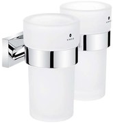 Nimco Keira - Sklenky na kartáčky a pastu s držákem, matné sklo/chrom KE 22058DW-26
