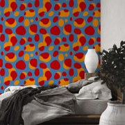 Fototapeta - Retro pestrobarevné skvrny (245x170 cm)