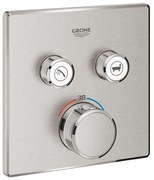 Grohe Grohtherm SmartControl - Termostatická baterie pod omítku se 2 ventily, supersteel 29124DC0