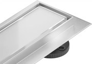 Mexen Flat MGW liniový odtok 60 cm, bílé sklo - 1027060-15