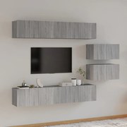 6dílný set TV skříněk šedý sonoma kompozitní dřevo 3114604
