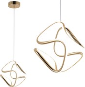 Toolight Toolight, LED stropní svítidlo 25x29cm, 4000K, G067-CP, zlatá lesklá, OSW-08666
