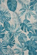 80x165 Kusový koberec Flair 105618 Tropical Leaves Turqouise – na ven i na
