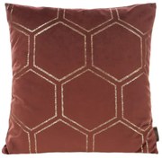 Dekorační povlak na polštář 45x45 Blink 12K burgundy gold honeycomb velvet Eurofirany
