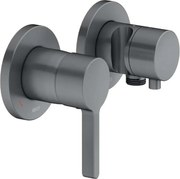 Keuco Edition 400 - Baterie pod omítku pro 2 spotřebiče, kartáčovaný černý chrom 51551131221