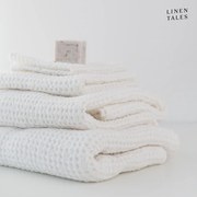 Bílé ručníky a osušky v sadě 3 ks Honeycomb – Linen Tales