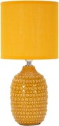 Keramická stolní lampa v hořčicové barvě s textilním stínidlem (výška 30,5 cm) Points – Mauro Ferretti